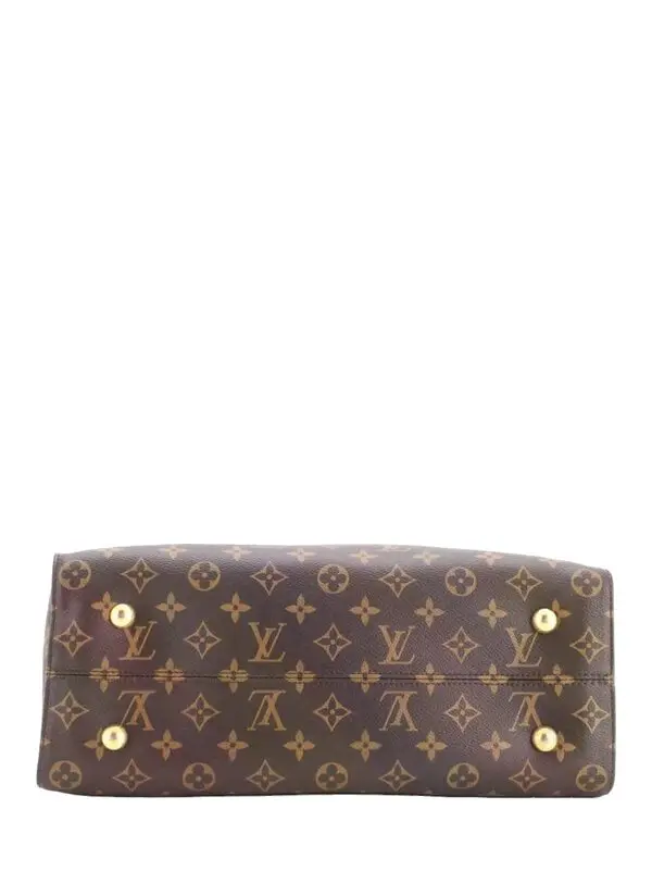 LOUIS VUITTON Tuileries Monogram Canvas With Leather Satchel - Blue