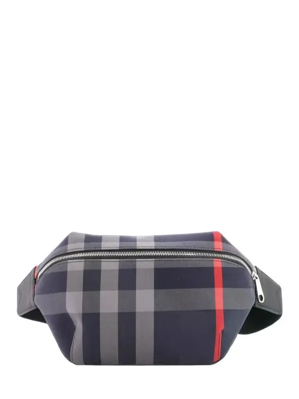 Burberry Sonny House Check Canvas Belt Bag - Blue