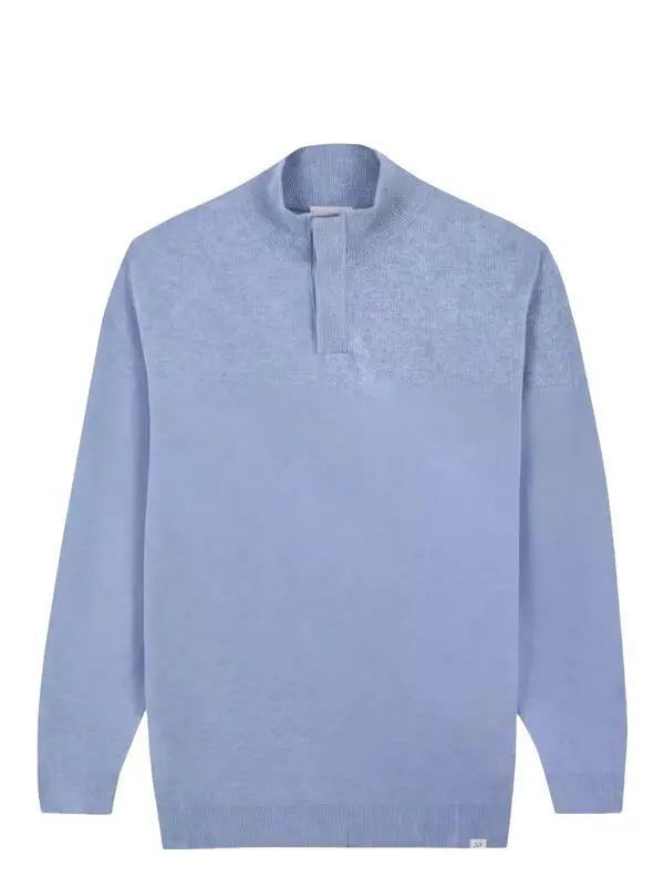 NOWADAYS Button-fastening High-neck Sweater - Blue