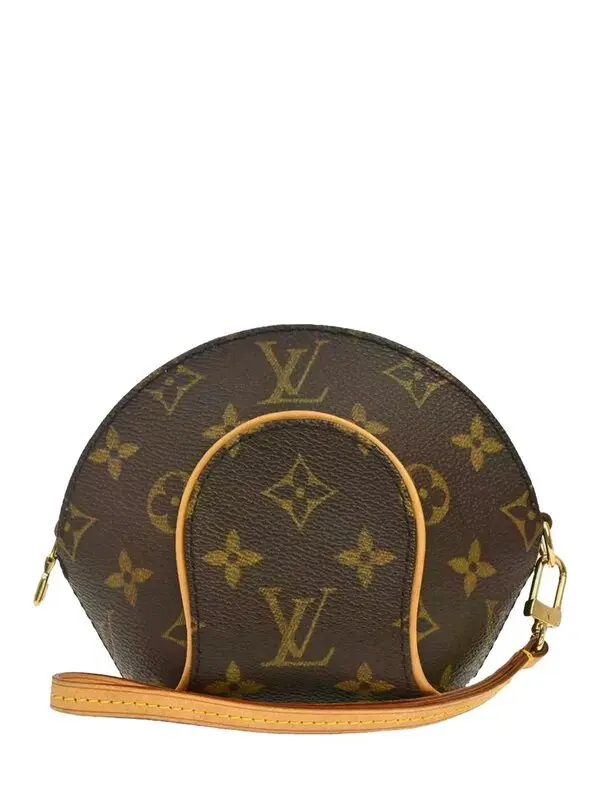 LOUIS VUITTON Monogram Canvas Mini Ellipse Clutch Bag - Brown