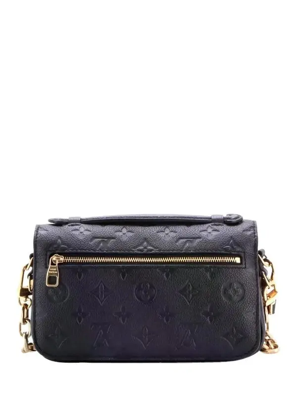LOUIS VUITTON Pochette Metis Monogram Empreinte Leather East West Crossbody Bag - Black