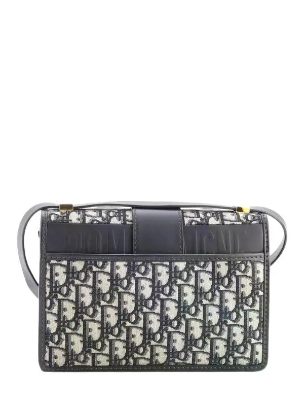 Dior 30 Montaigne Flap Bag Oblique Canvas Crossbody Bag - Blue