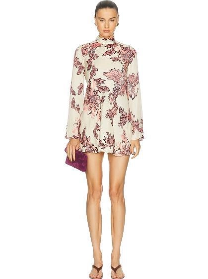 Hemant & Nandita Biased Mock Neck Mini Dress - Multi