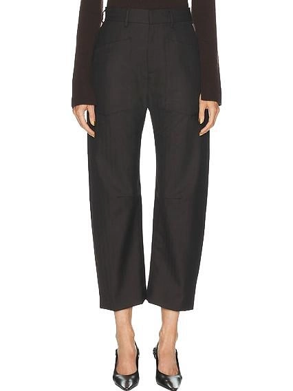 NILI LOTAN Shon Wool Pant - Brown Herringbone