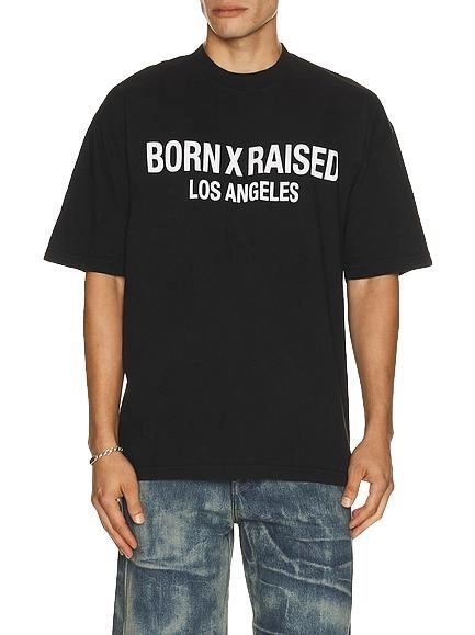 BORN X RAISED Headline Tee - Black