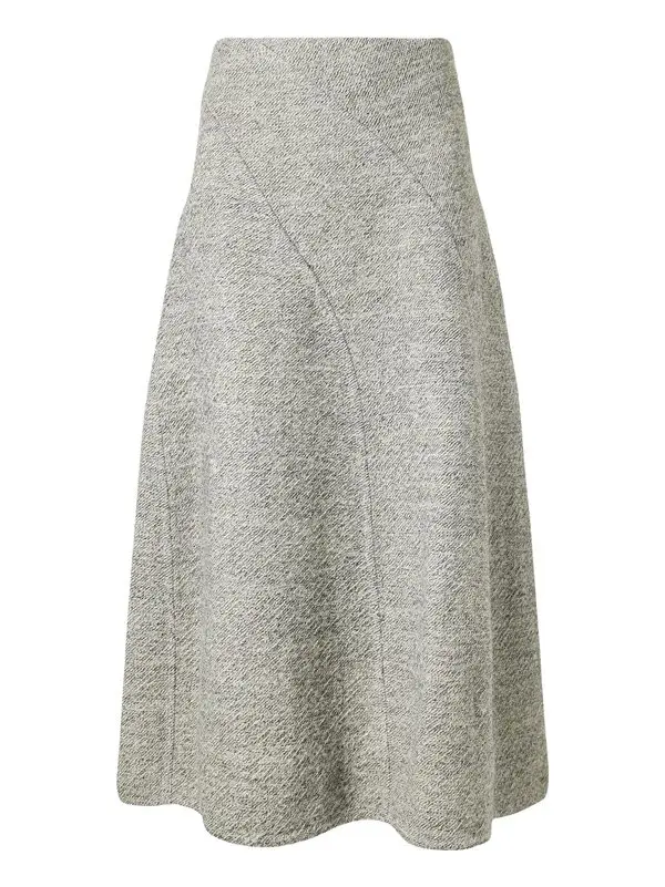 Proenza Schouler Gaelle Wool-blend Midi Skirt - Gray