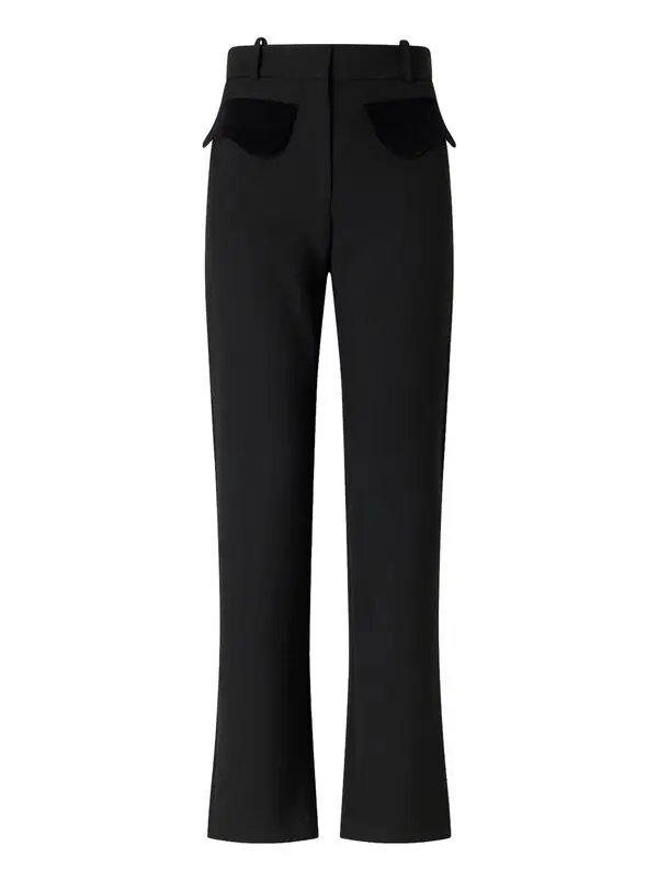 DESTREE Tina Gallie Crepe Straight-leg Pants - Black