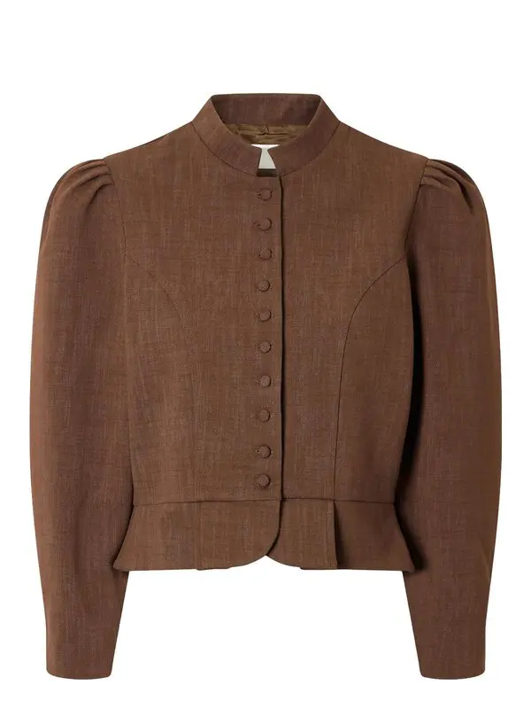 DESTREE Amoako Stretch Drill Blazer - Brown