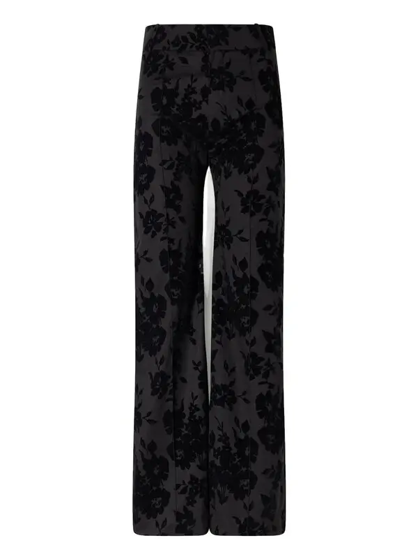 DESTREE Yoshimoto Flocked Straight-leg Trousers - Black