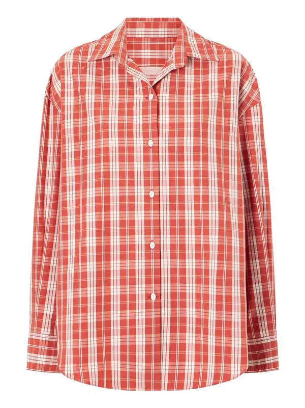 Faithfull The Brand En Vau Checked Cotton Shirt - Red