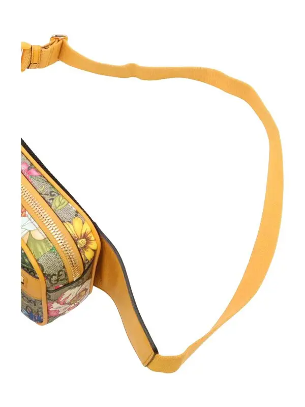 Gucci Small Gg Supreme Flora Web Ophidia Belt Bag - Neutrals