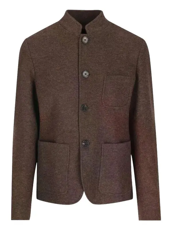 Loro Piana Spagna High-neck Button-up Jacket - Brown