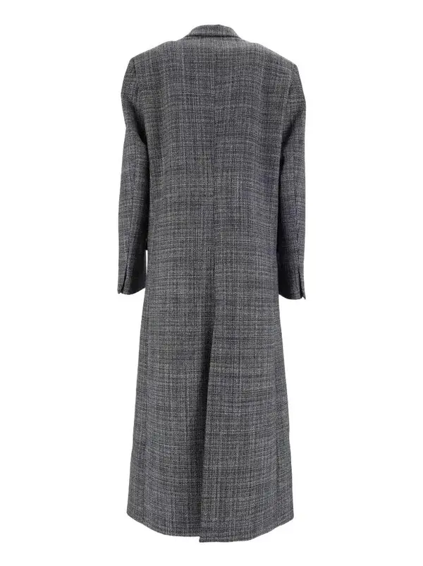 Fabiana Filippi Double-breasted Mouliné-effect Coat - Blue
