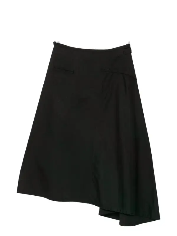 Yohji Yamamoto Asymmetric Panelled Mini Skirt - Black