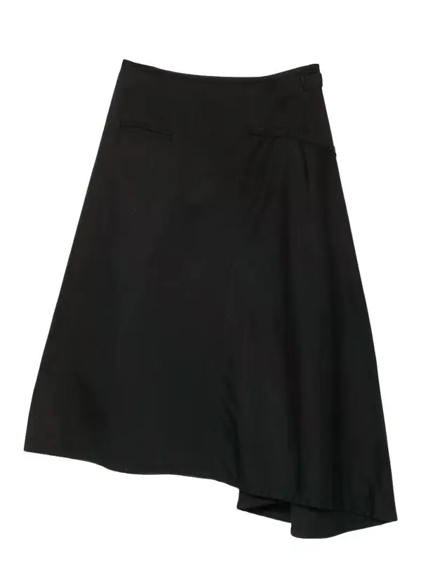 Yohji Yamamoto Asymmetric Panelled Mini Skirt - Black