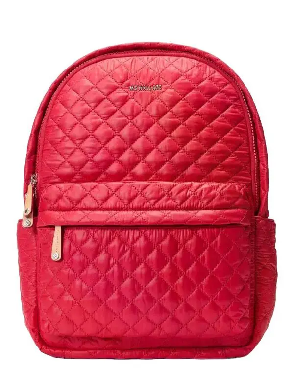Mz Wallace Metro Quilted Backpack - Red
