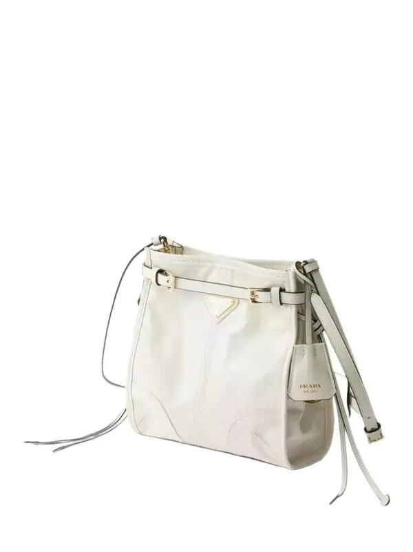 Prada Bonnie Leather Mini Shoulder Bag - Neutrals