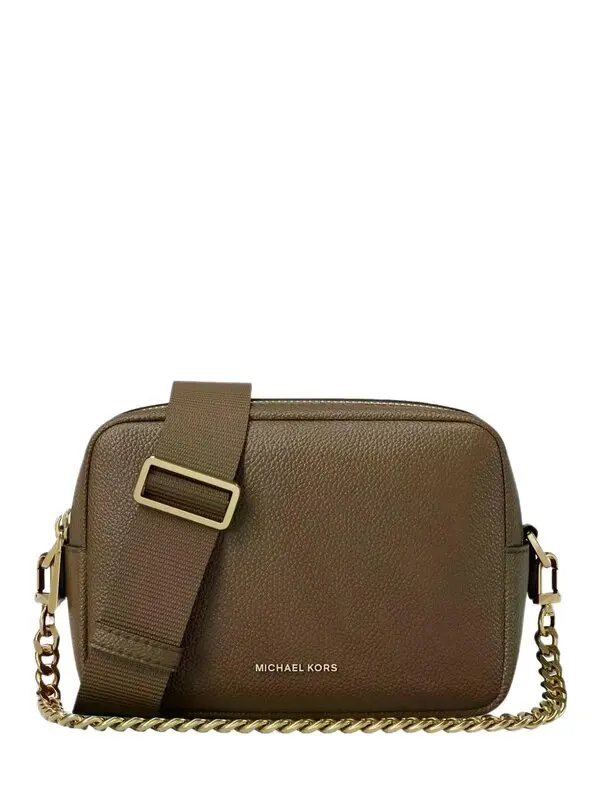 Michael Kors Bryant Medium Pebbled Leather Camera Crossbody Bag - Brown