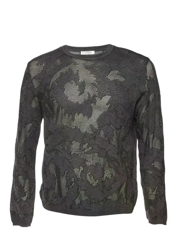 Versace Floral Mesh Pullover - Grey