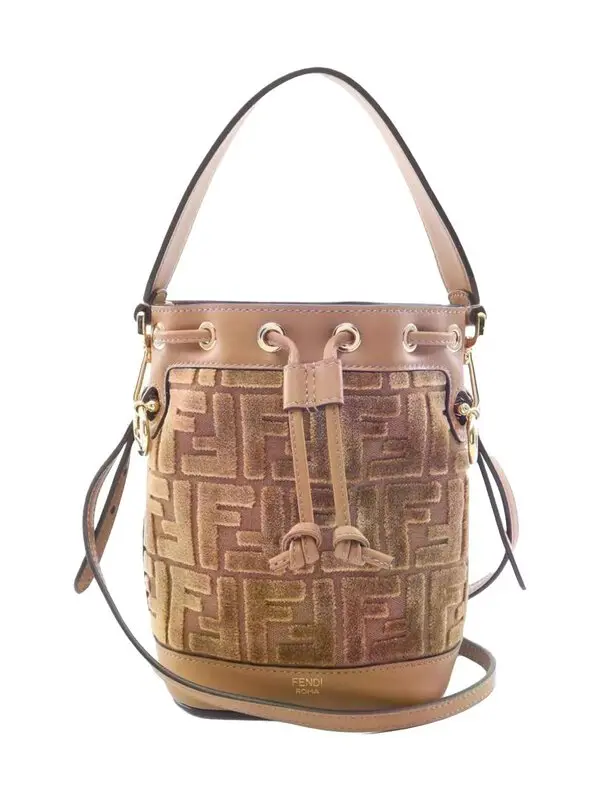 Fendi Zucca Canvas Mon Tresor Bucket Bag Satchel - Brown