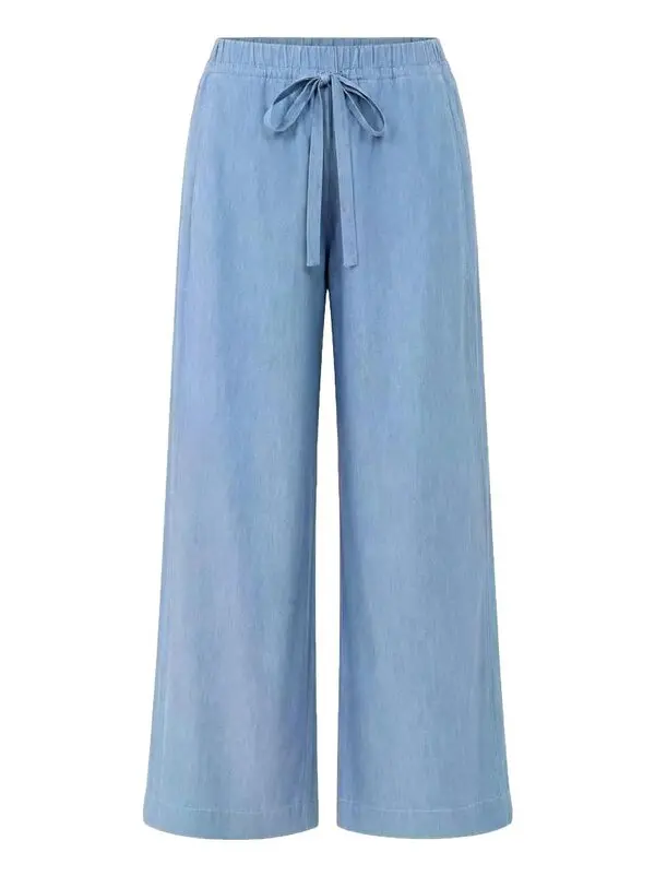 MEIMEIJ Drawstring-waist Palazzo Trousers - Blue