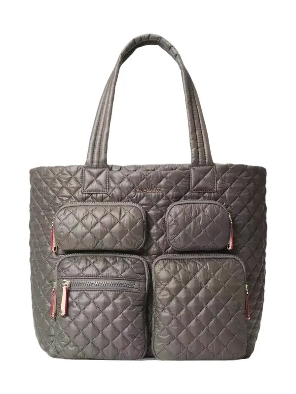 Mz Wallace Large Metro Travel Quilted Tote Bag - Grey