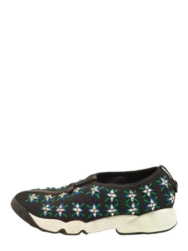 Dior Fusion Crystal-embellished Sneakers - Black