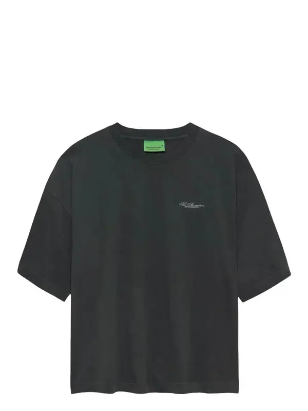 NEW AMSTERDAM SURF ASSOCIATION Logo-embroidered Shell-motif T-shirt - Grey