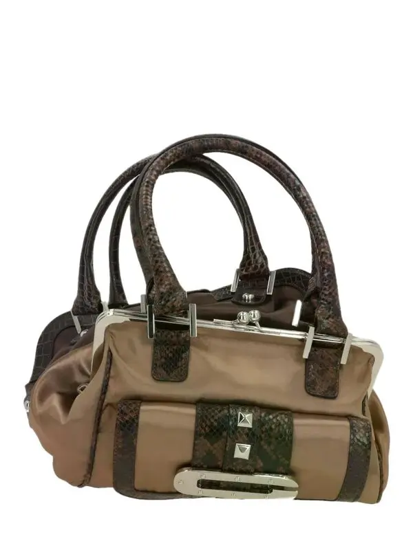 AUGUST BARRON Python-print Crocodile-effect Tote Bag - Brown
