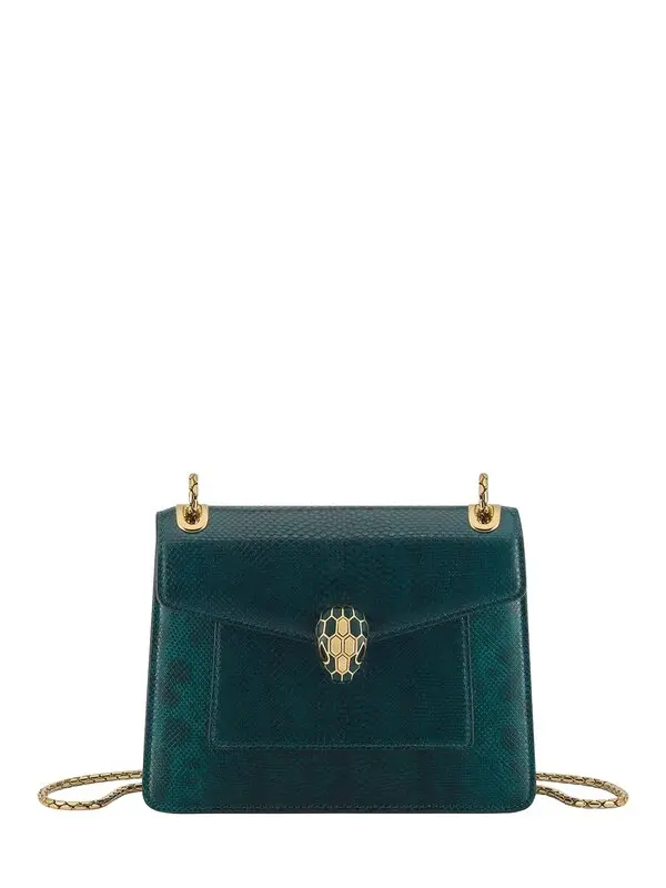 BVLGARI Karung Leather Serpenti Forever Cross-body Bag - Green
