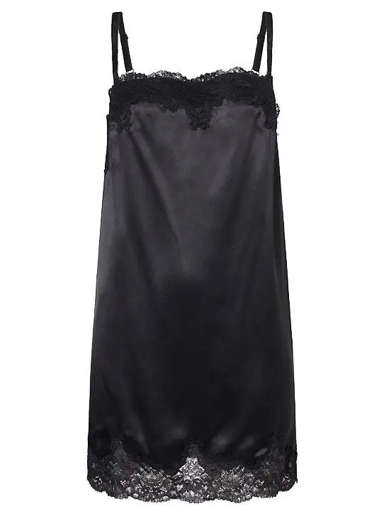 REFORMATION Emma Rose Silk Mini Dress - Black