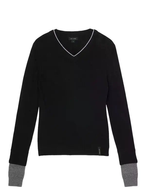 Marc Jacobs Layered V-neck Pullover - Black