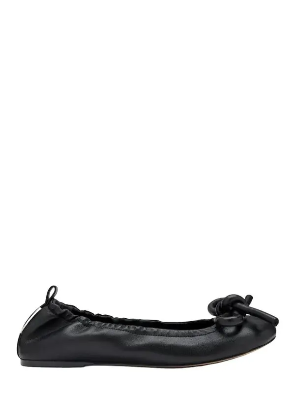 Marc Jacobs Bow Lace-up Ballerinas - Black