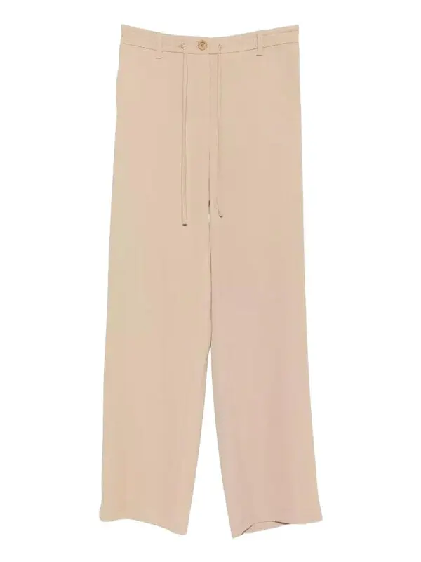 Imperial Drawstring Wide-leg Trousers - Neutrals
