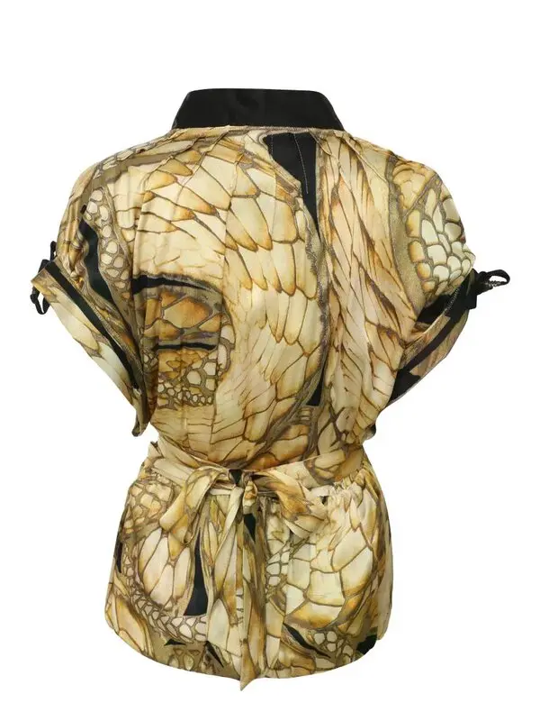 Just Cavalli Printed Wrap Blouse - Neutrals