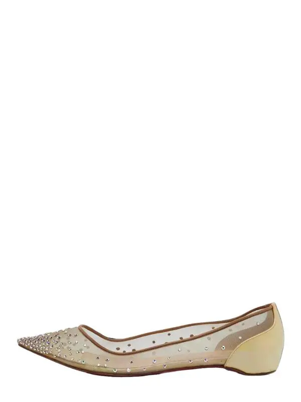 CHRISTIAN LOUBOUTIN Follies Strass Ballet Flats - Neutrals
