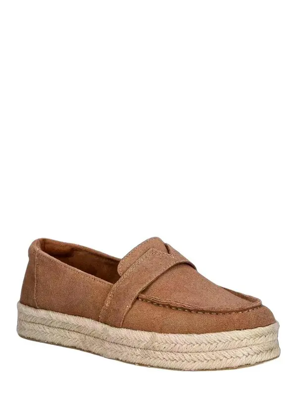 Toms Blakely Suede Platform Espadrilles - Brown