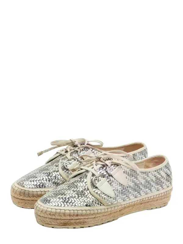 Dior Espadrille Lace-up Sneakers - Silver