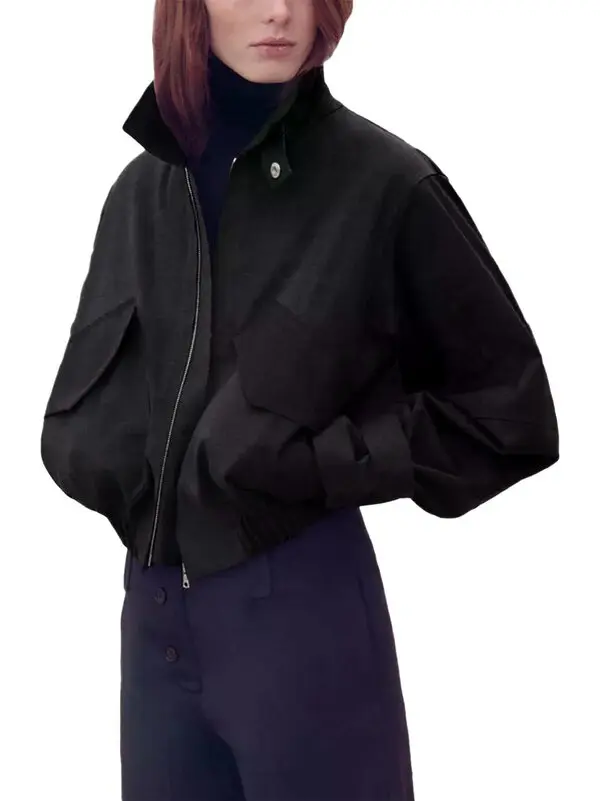 Victoria Beckham Zip-up Bomber Jacket - Grey