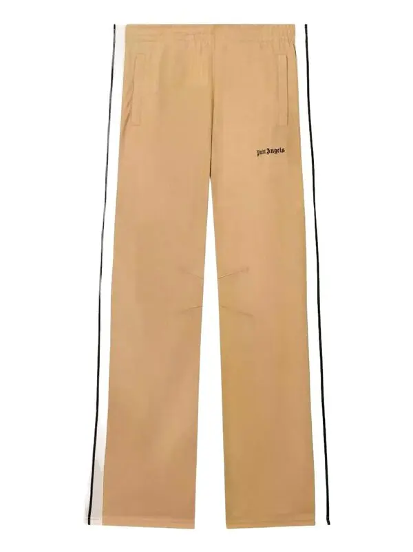 Palm Angels Logo-print Side-stripe Track Pants - Neutrals
