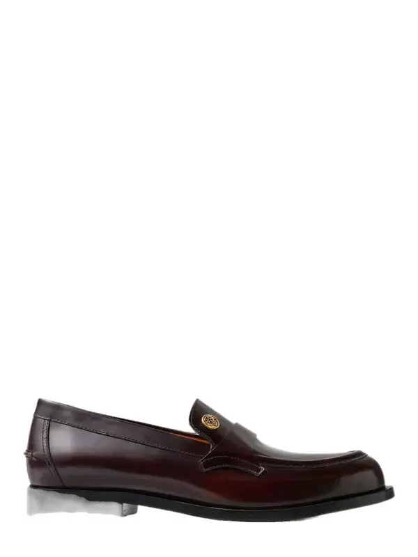 Versace Manu Leather Loafers - Brown