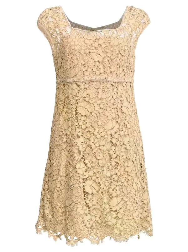 Dolce & Gabbana Lace Mini Dress - Neutrals