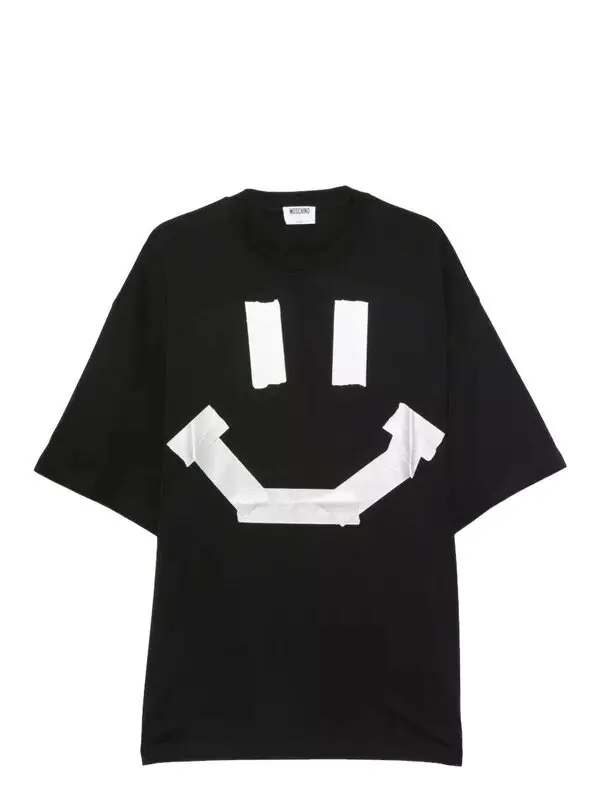 Moschino Smiley-print T-shirt - Black