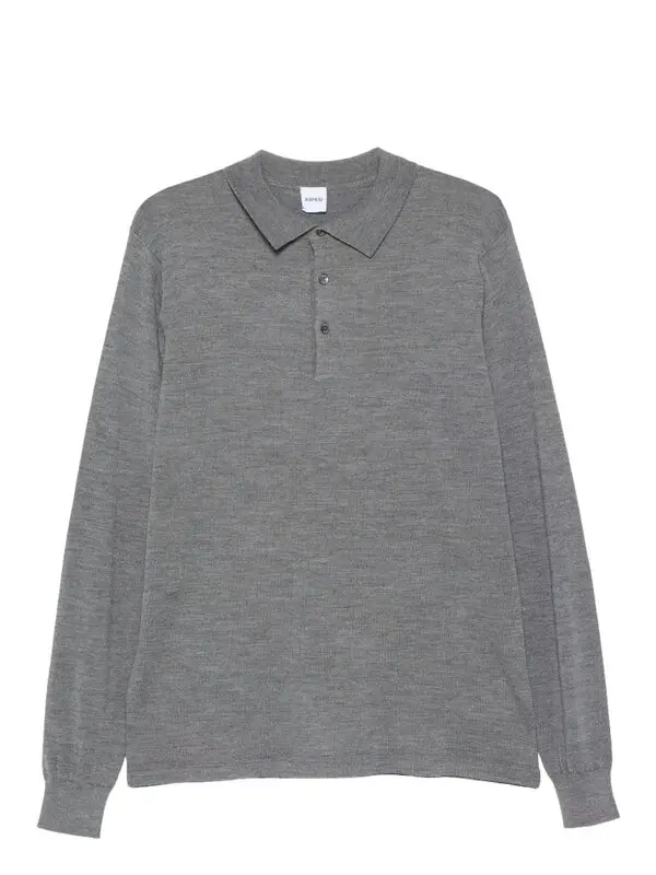 Aspesi Long-sleeve Polo Shirt - Grey