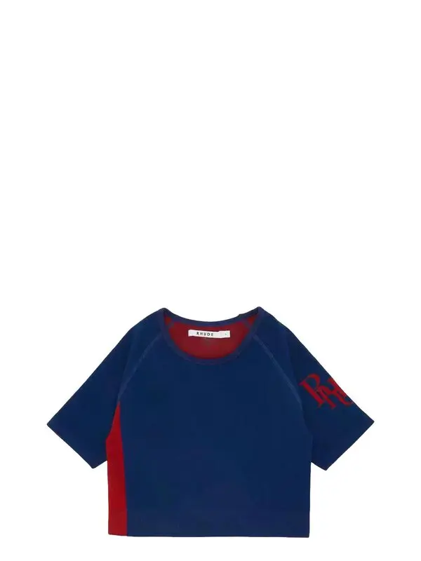 Rhude Stretch Cropped Top - Blue