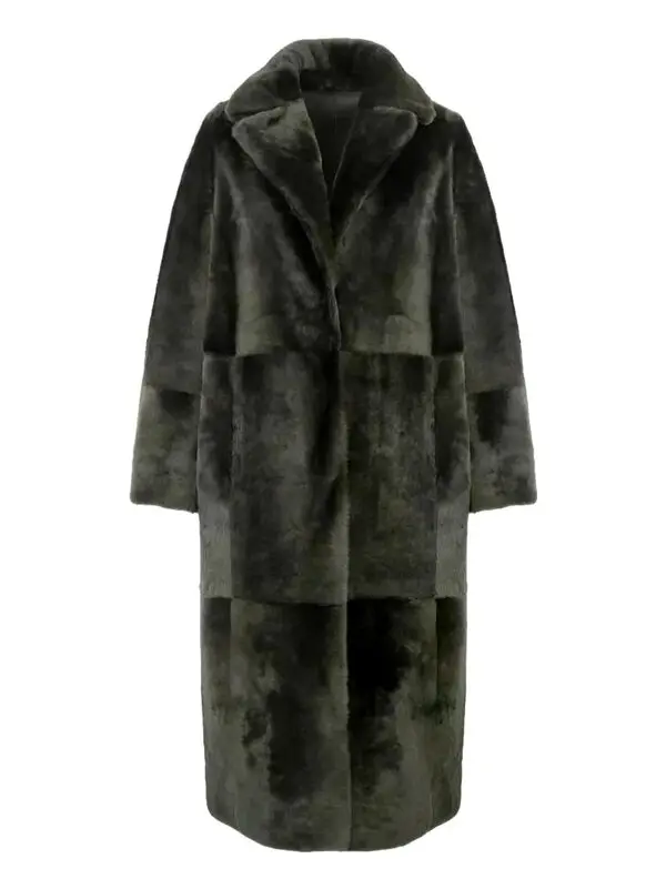 YVES SALOMON Reversible Belted Coat - Green