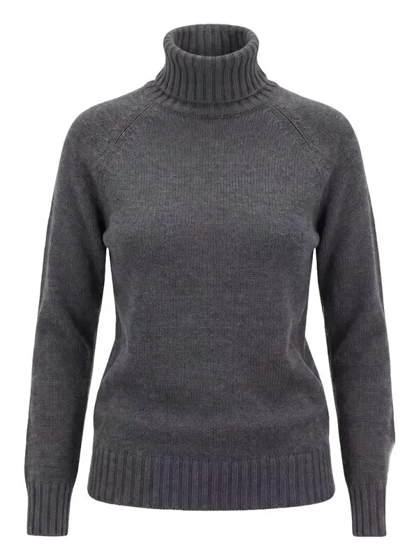 DRUMOHR Roll-neck Raglan-sleeve Sweater - Grey