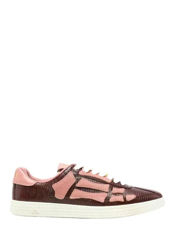 Amiri Skel-top Lizard-effect Sneakers - Brown