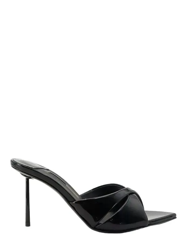 LE SILLA Shirley Crossover Patent-finish Sandals - Black
