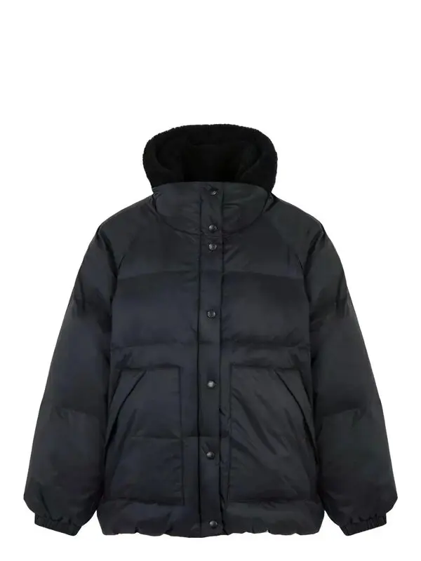 YVES SALOMON Shearling-panel Down Coat - Black